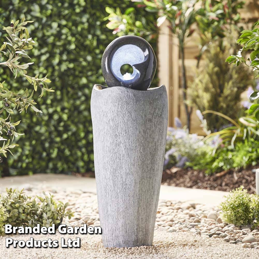 86Cm Contemperary Stone Water Feature | Suttons
